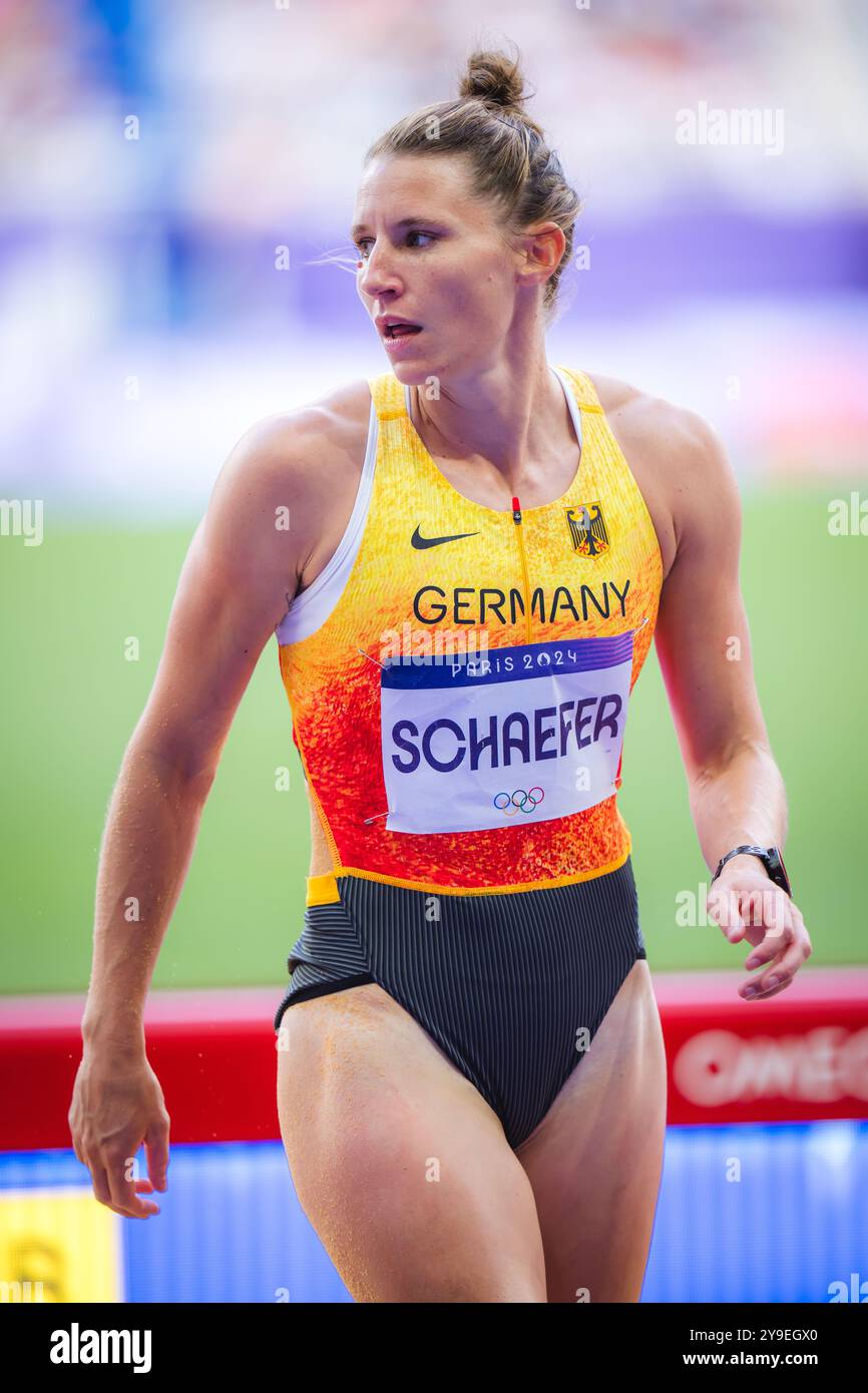Carolin SCHÄFER participating in the long jump at the Paris 2024 ...