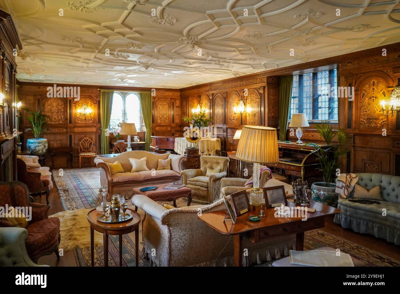 Hever, UK. 4 Oct 2024. Inside 13th century Hever Castle in Kent Stock ...