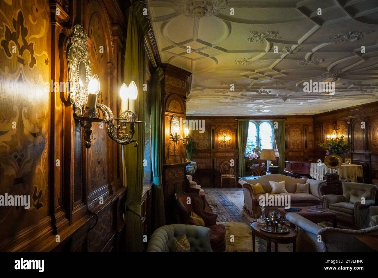 Hever, UK. 4 Oct 2024. Inside 13th century Hever Castle in Kent Stock ...