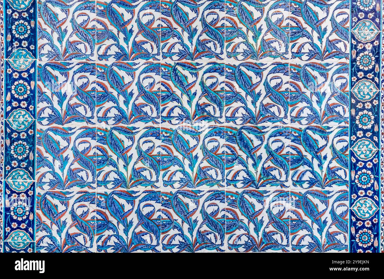 Vintage ceramic tiles, İznik tiling decor from Rustem Pasa Mosque in ...