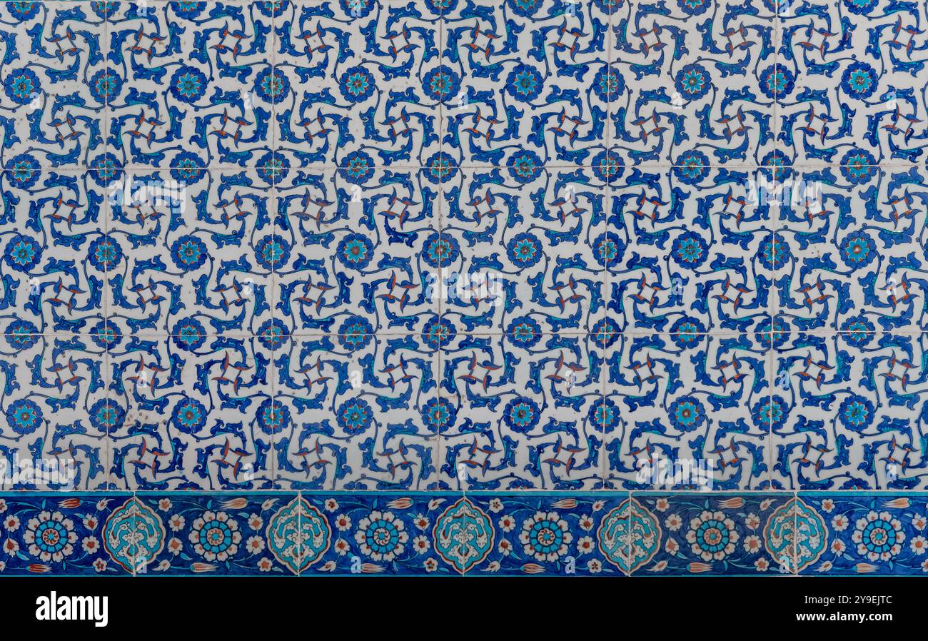 Ceramic wall tile ottoman turkey turkish islamic art hi-res stock ...