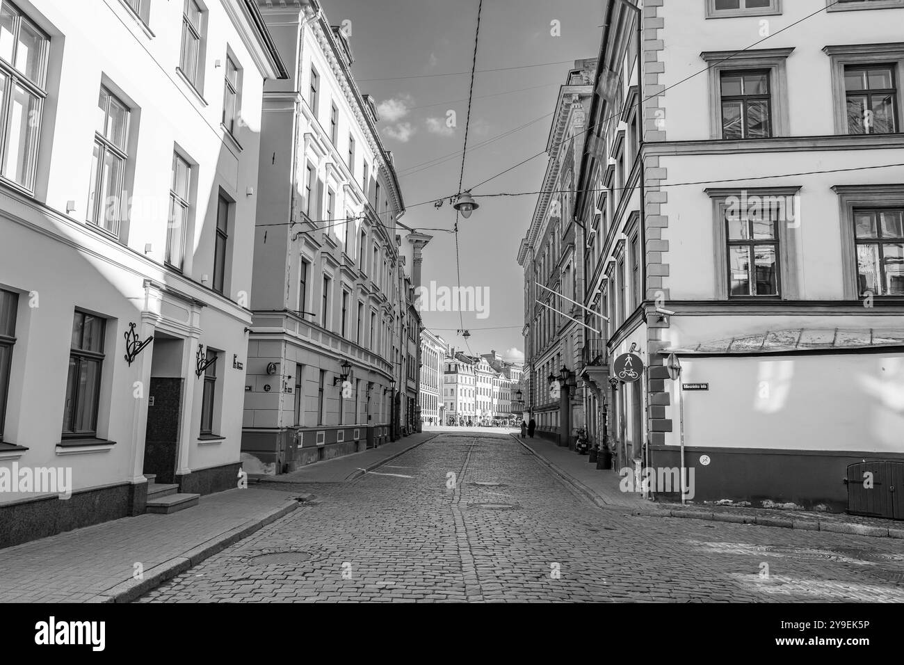 Pils iela in mono hi-res stock photography and images - Alamy