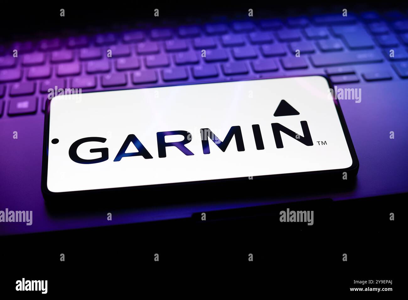 September 13, 2024, Paraguay. In this photo illustration, the Garmin ...