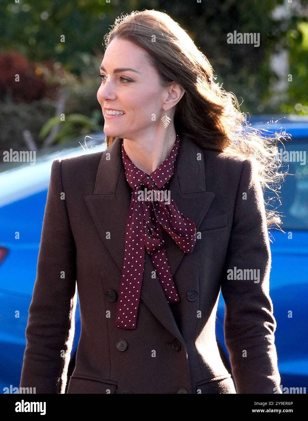 The Princess of Wales arrives for a visit to Southport Community Centre ...