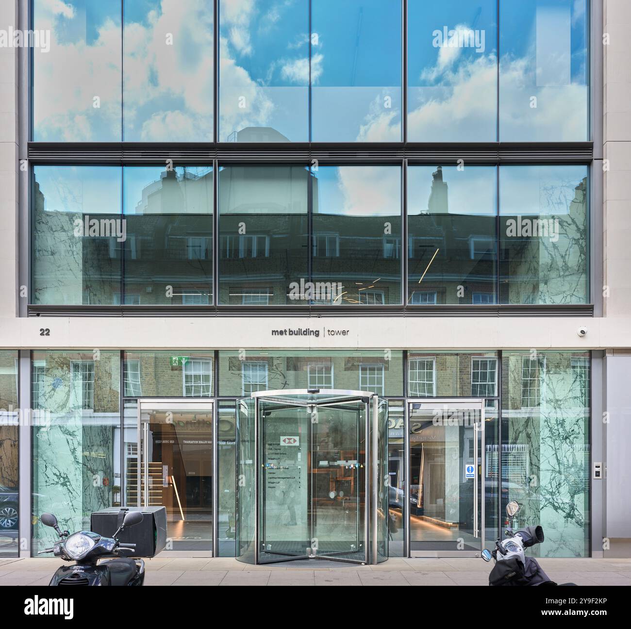 Met building tower, Fitzrovia, London, England Stock Photo - Alamy