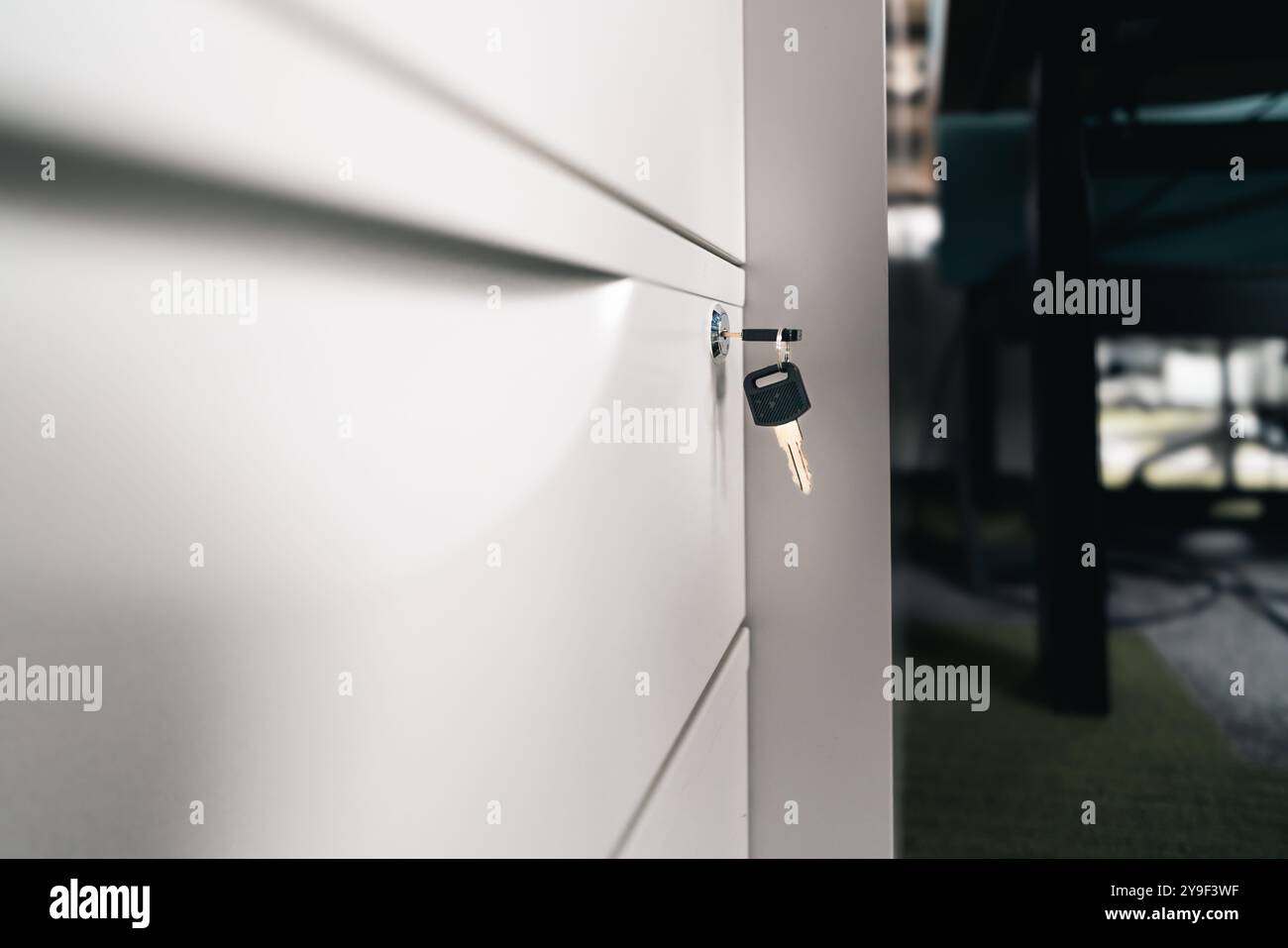 Locker storage drawer key lock Stock Photo - Alamy