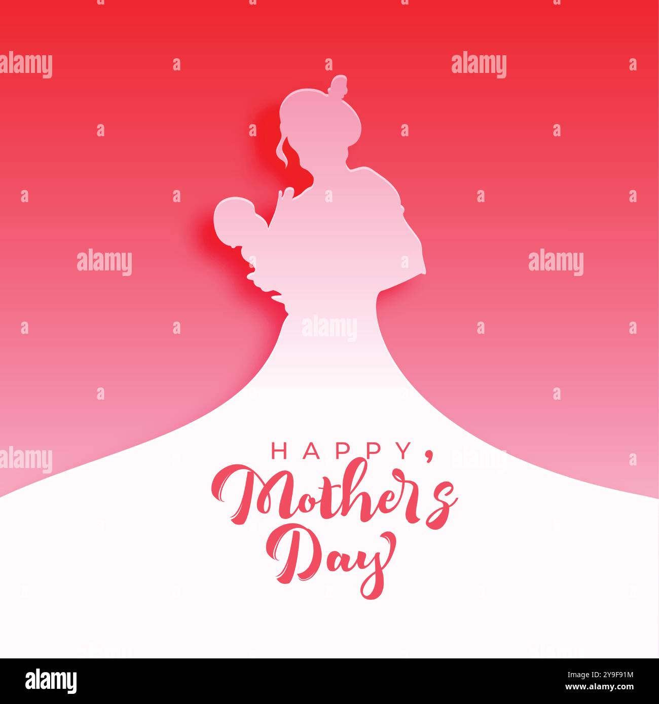 beautiful happy mother's day background in paper cut style vector Stock Vector Image & Art - Alamy
