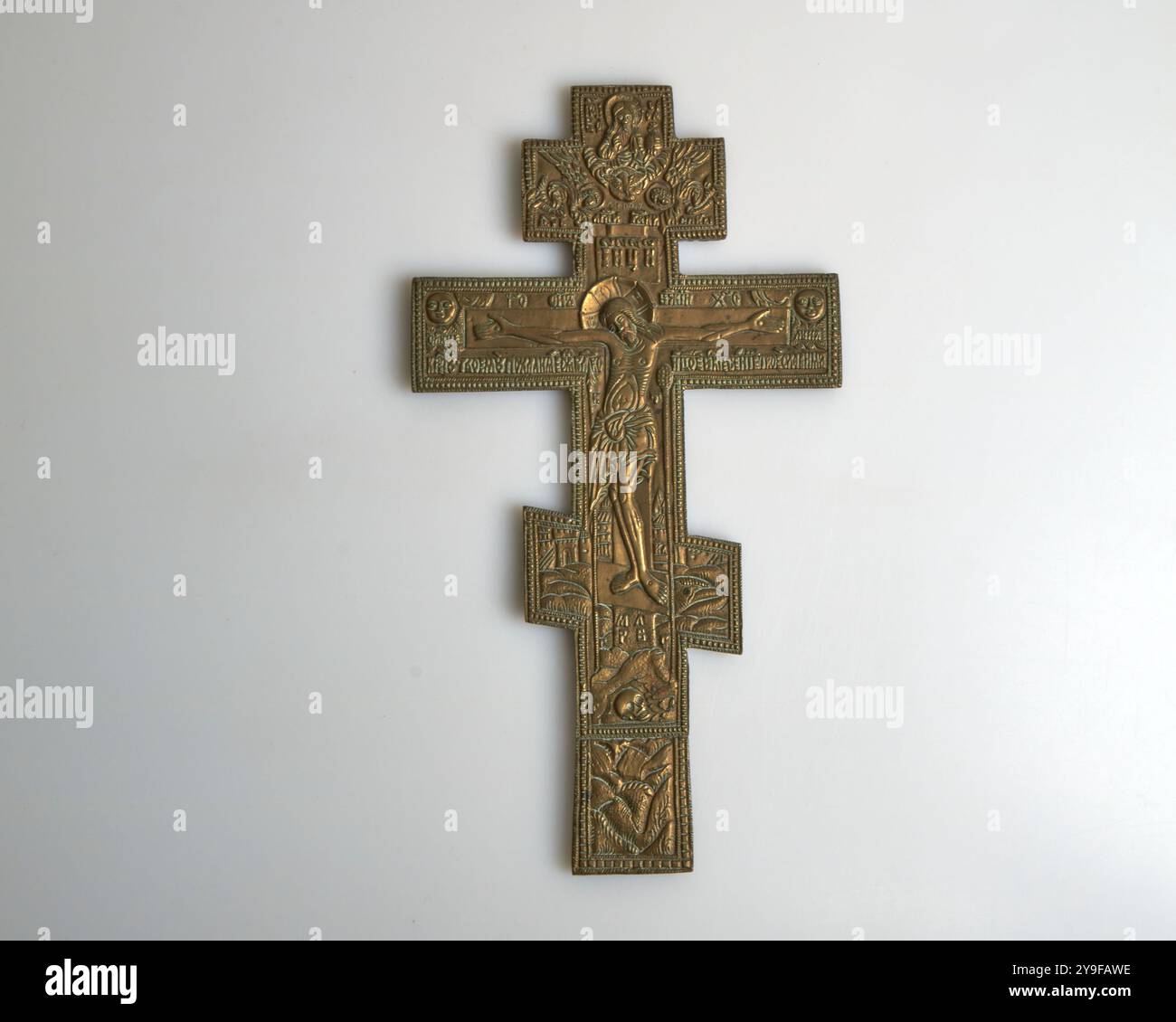 Antique 19thc. Russian Orthodox bronze Crucifixion of Christ Crucifix ...