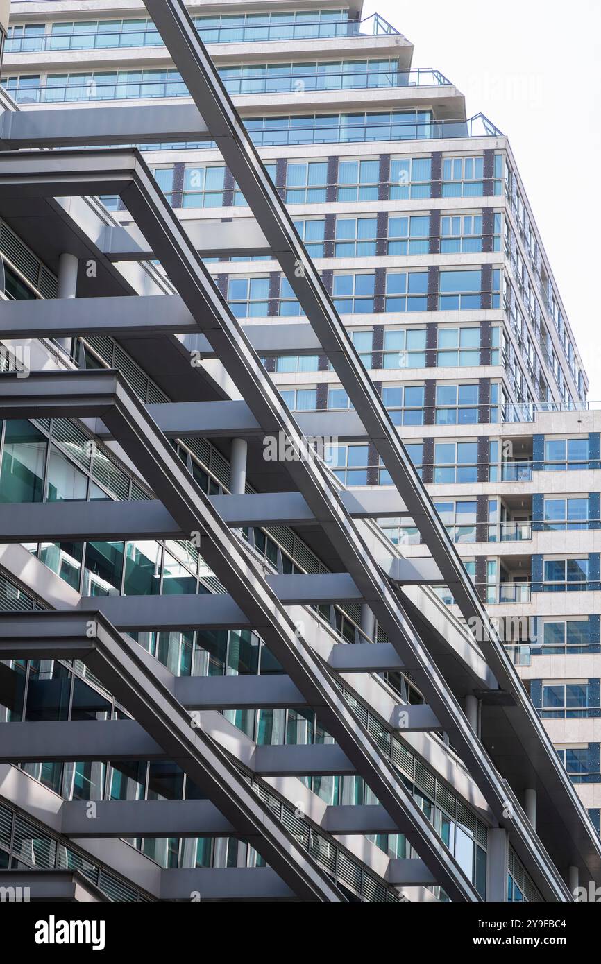 Modern high-rise office buildings in the business district - Zuidas ...