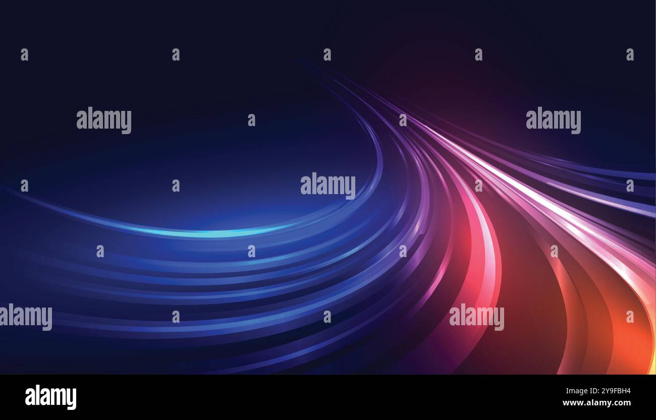 Light trail vector vectors hi-res stock photography and images - Alamy