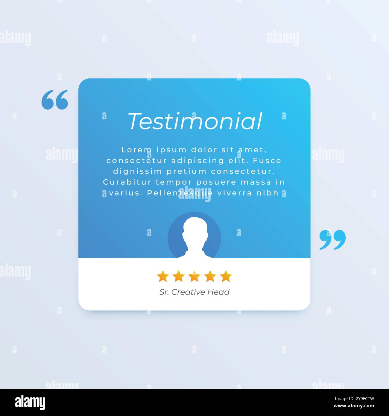 testimonial review template with star rating remark vector Stock Vector ...
