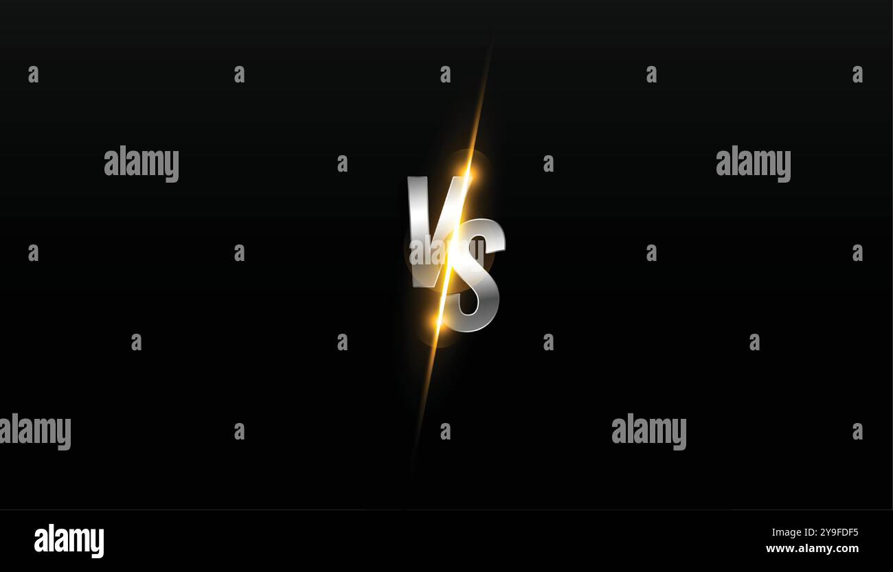 versus vs screen banner with light effect for battle or comparison ...