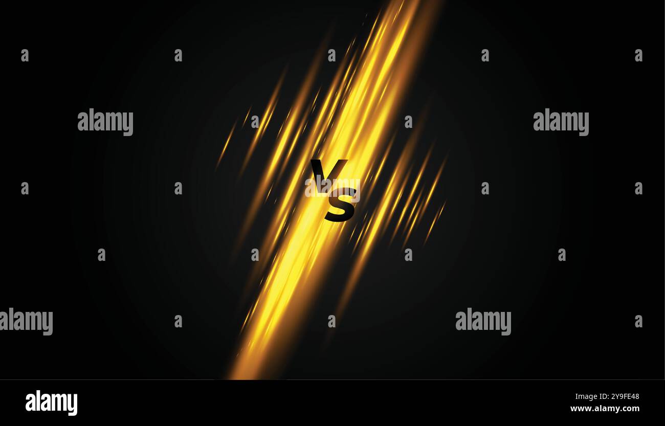 stylish versus vs screen banner for duel boxing fight vector Stock ...