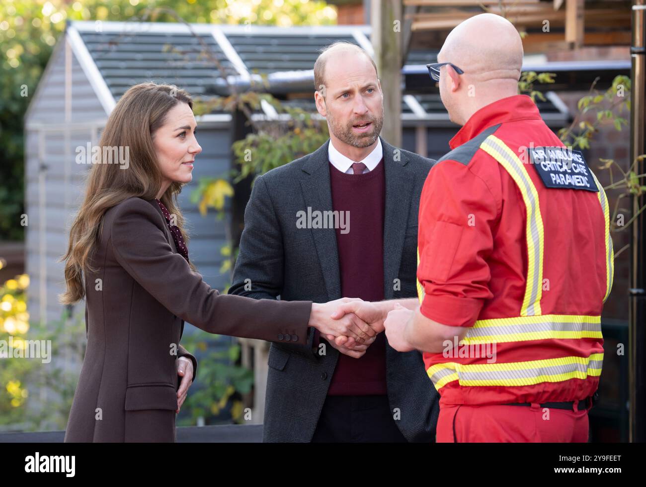The Prince and Princess of Wales speaks with a critical care paramedic ...