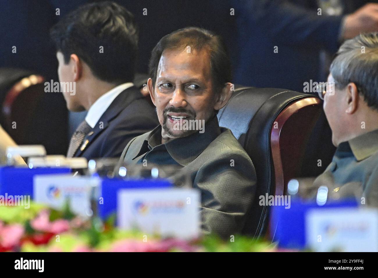 Sultan of Brunei Hassanal Bolkiah attends the gala dinner, during the Southeast Asian Nations ...