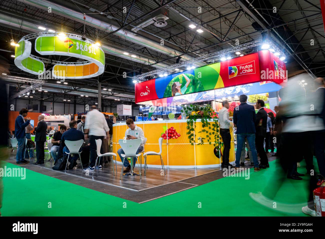 Fruit Attraction 2024 in Madrid, Spain The Chilenian pavilion seen during the 16th edition of ...