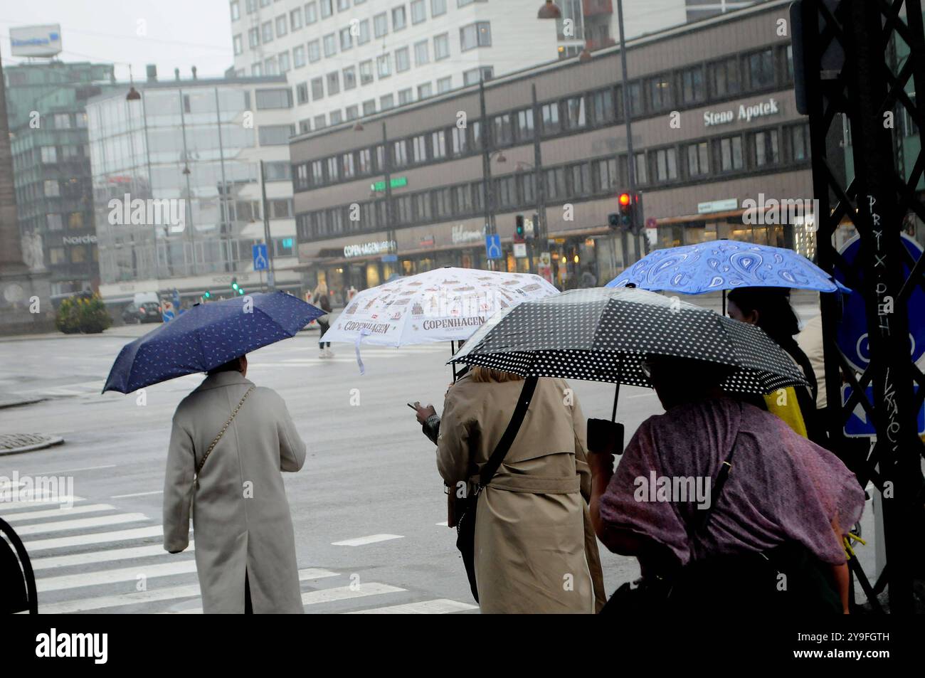 Copenhagen/ Denmark/10 October 2024/ Danish weather rain fall in danish ...