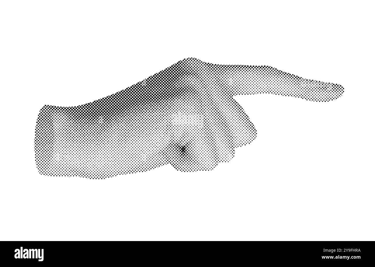 Finger pointing gesture, indicating aside, showing. Pointer sign ...