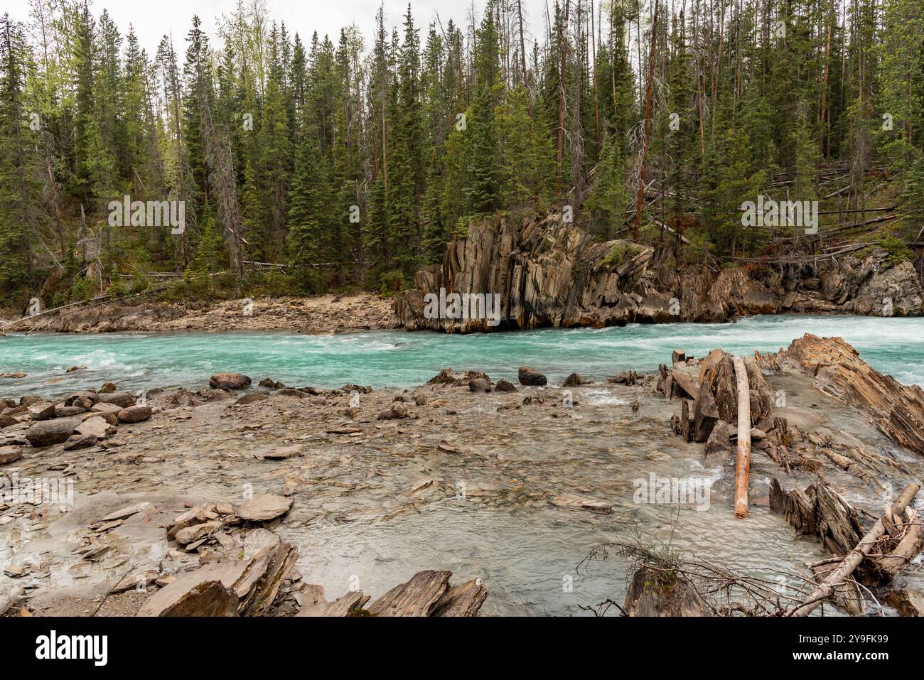Stunning Natural Bridge in Yoho National Park during spring time with ...