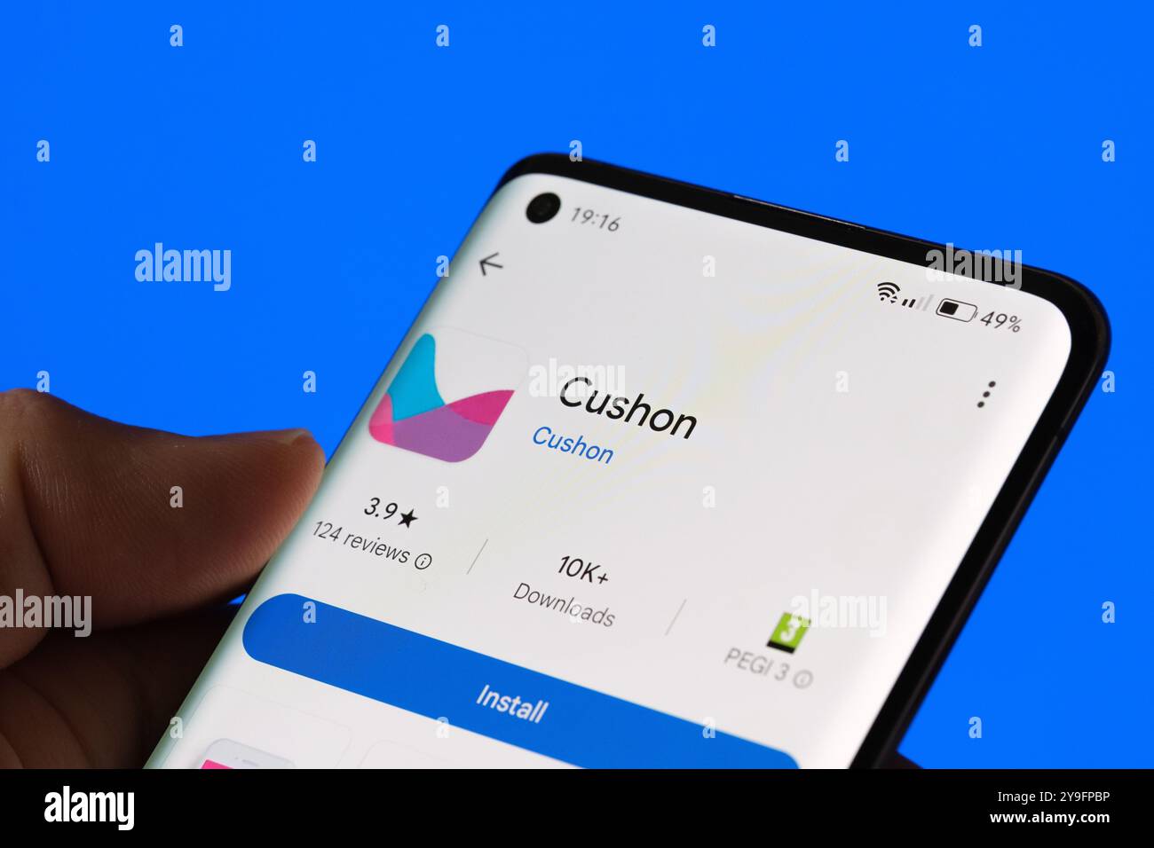 The Cushon app installation screen on a smartphone, highlighting its ...