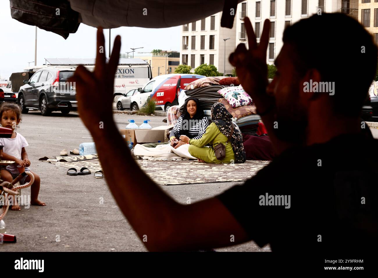 Lebanon. 10th Oct, 2024. The wave of migration from the south of ...