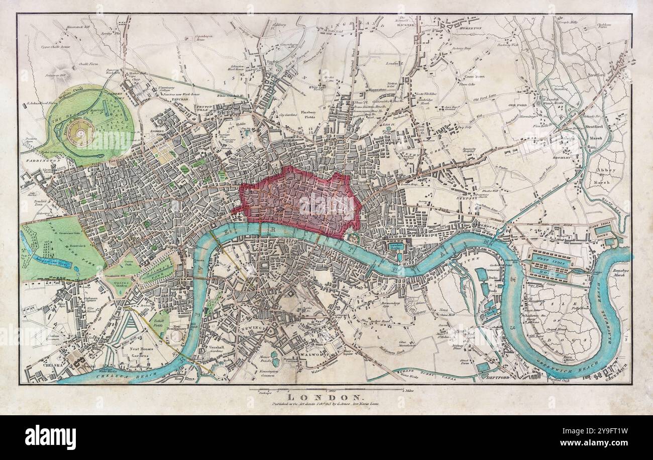 Map of london england hi-res stock photography and images - Alamy
