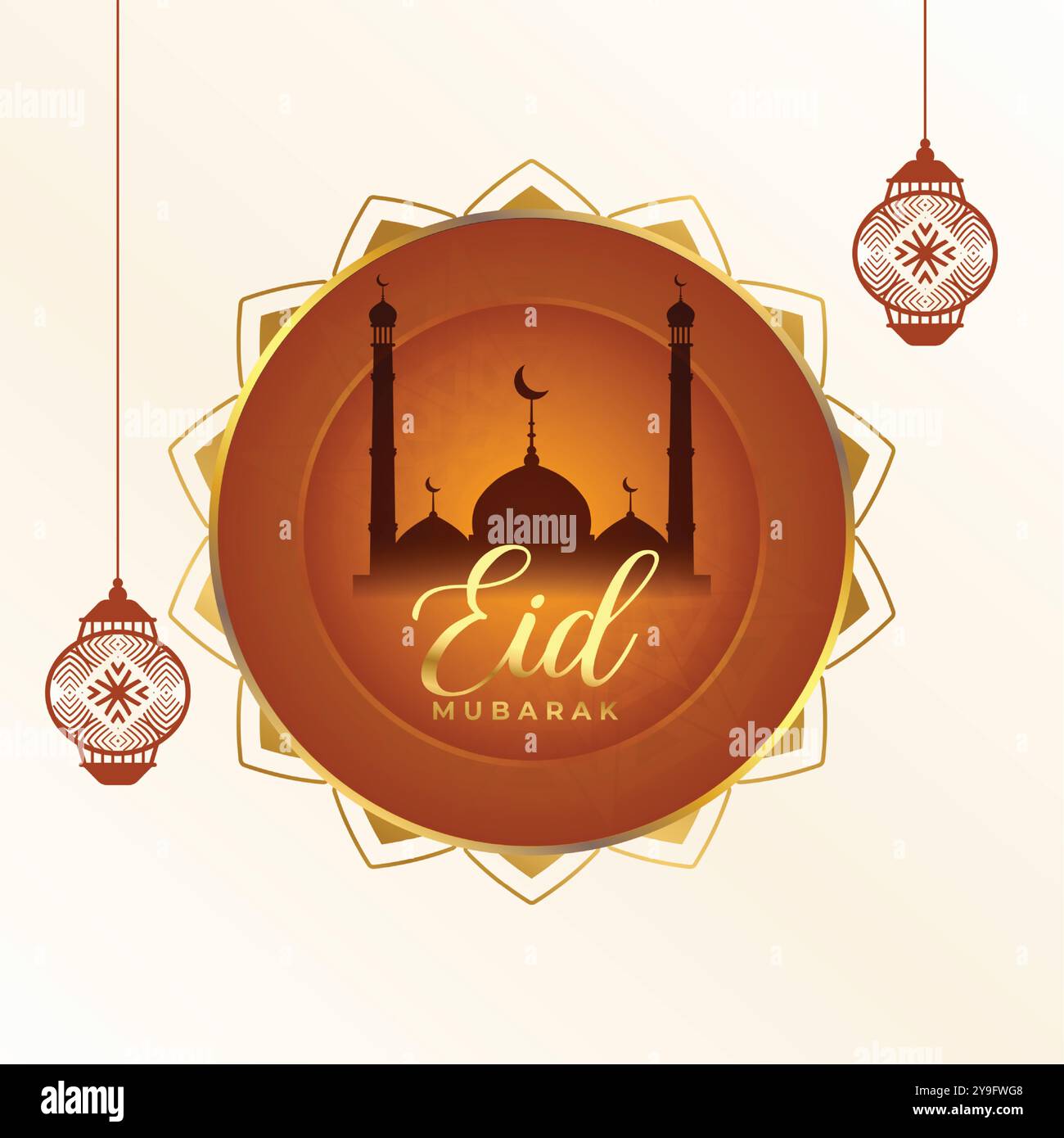 celebrate the holy month ramzan with elegant eid mubarak background ...