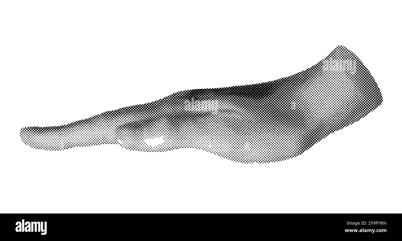 Showing limit of height, gesture, hand sign. Halftone style vector ...