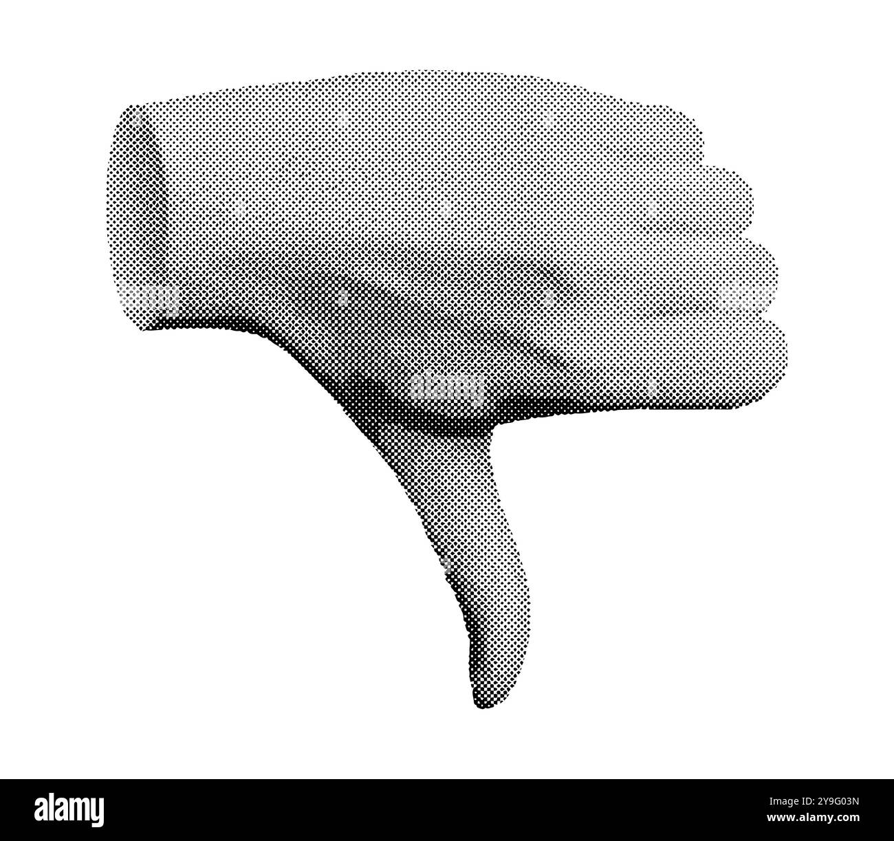 Thumb down gesture, dislike finger, disapproving feedback, hand sign ...