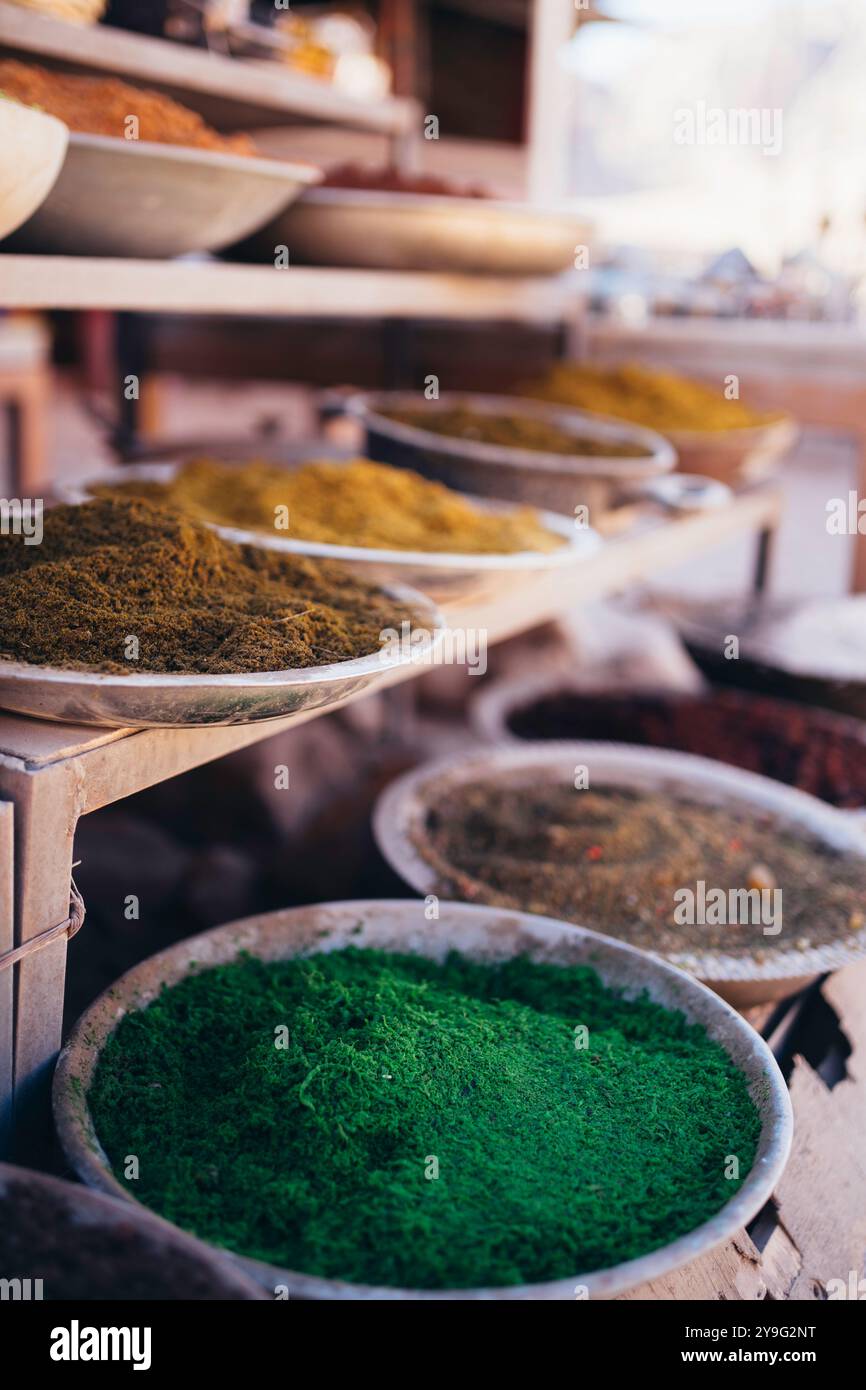 Spices of all colours in a local store in Petra, Jordan Stock Photo - Alamy