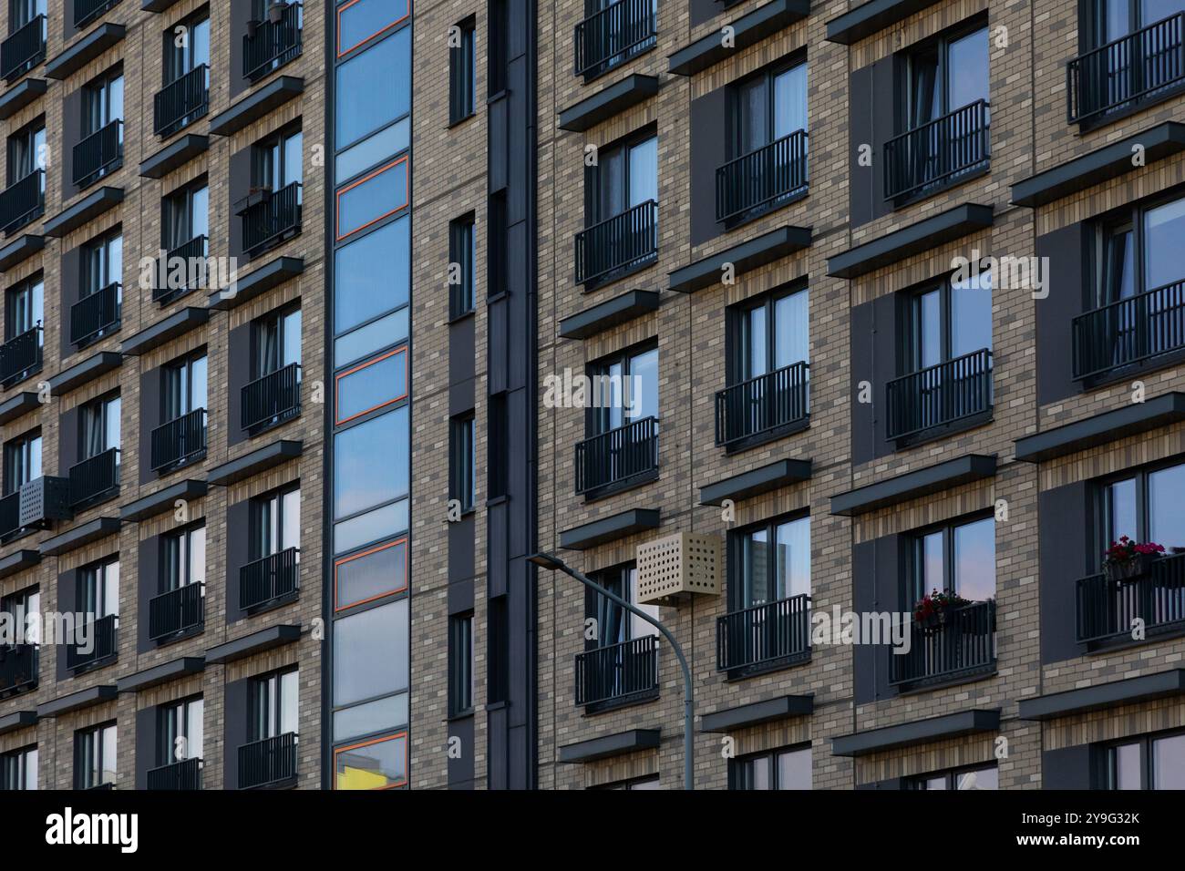 Modern high-rise apartment buildings in a residential area showcasing ...