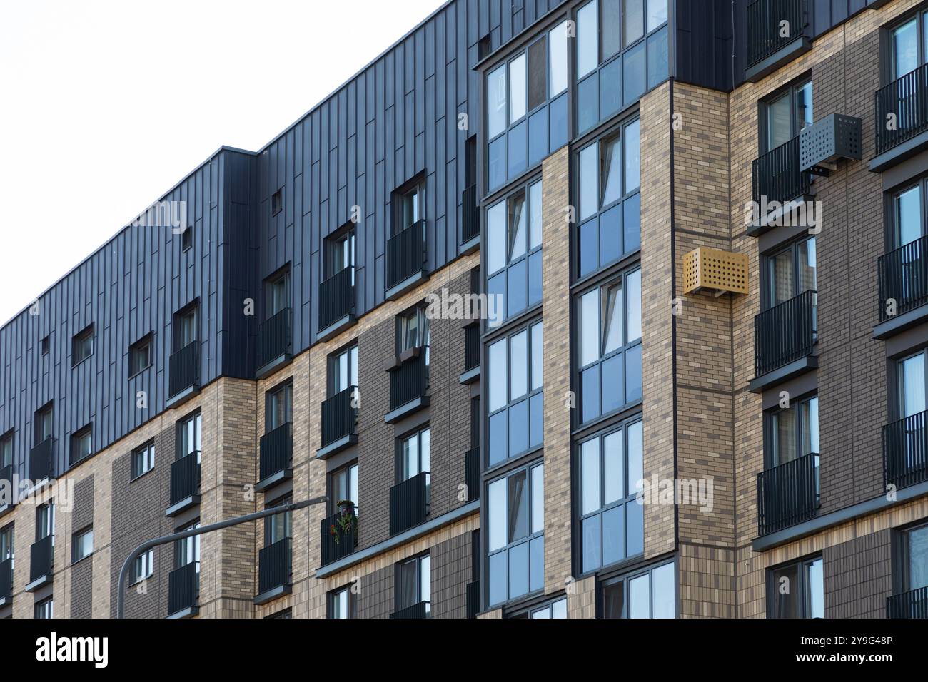 Residential high-rise buildings in an urban area showcasing modern ...