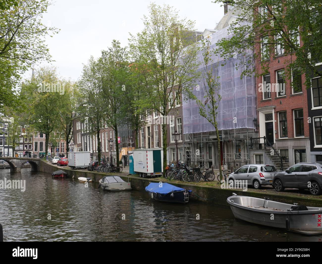 Amsterdam, North Holland, The Netherlands, October 2th, 2024: Canal ...