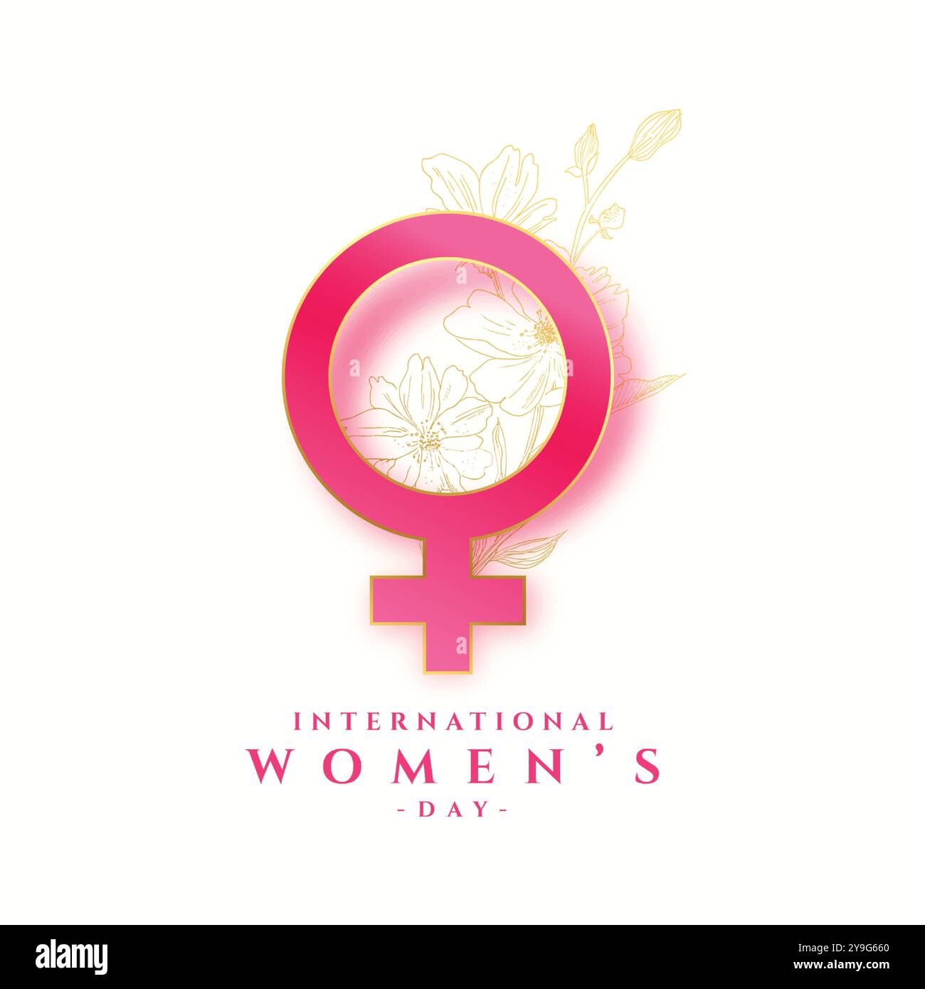 international women's day background with female power sign vector ...