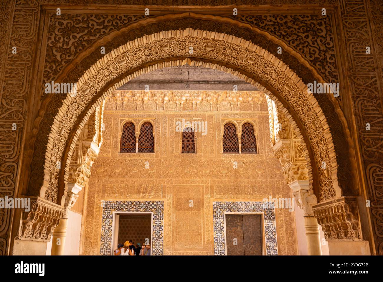 Arabic interiors of Nasrid Palace, Alhambra palace comple, Generalife ...