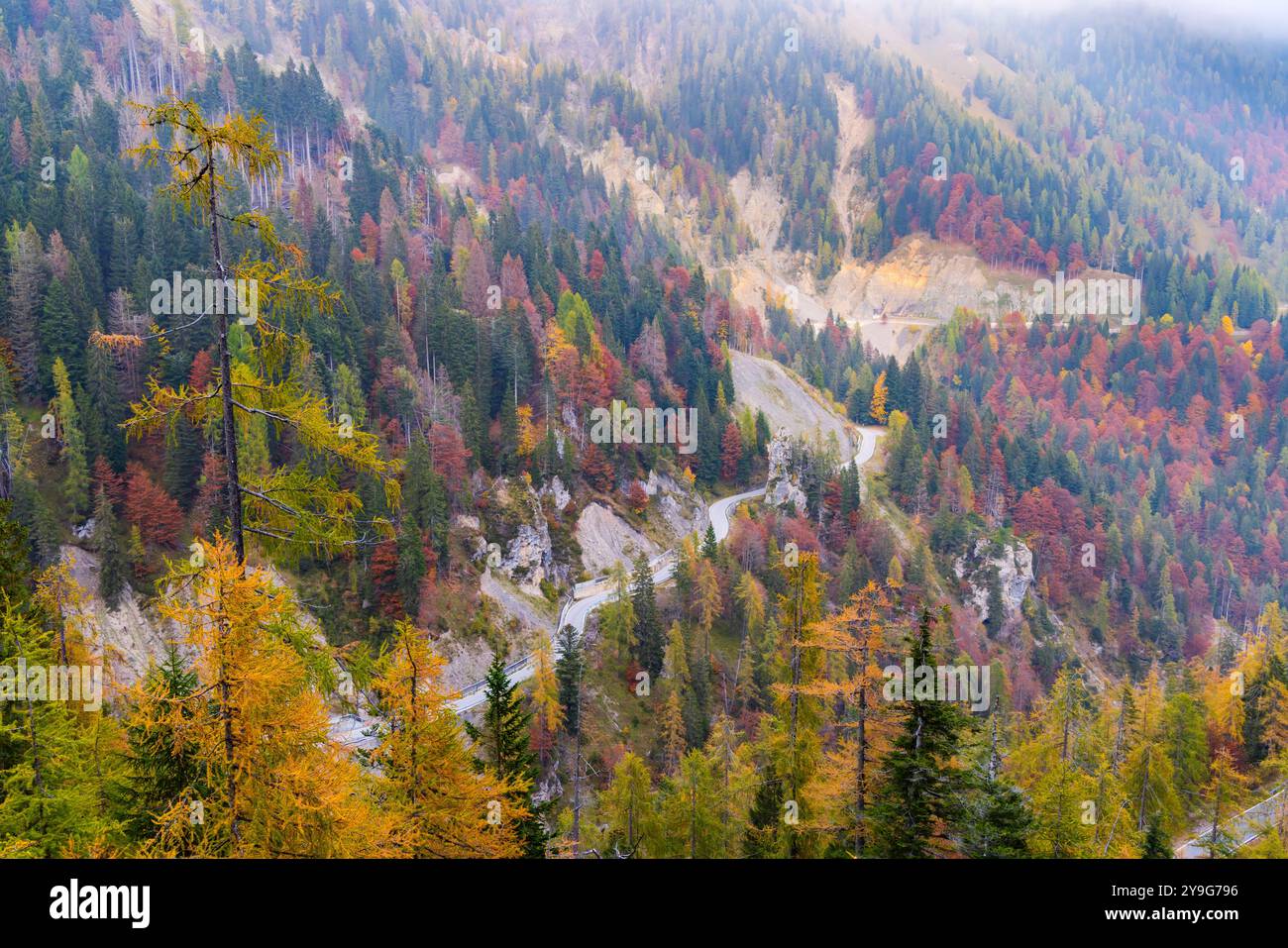 Landscape near Sella di Razzo and Sella di Rioda pass, Carnic Alps ...