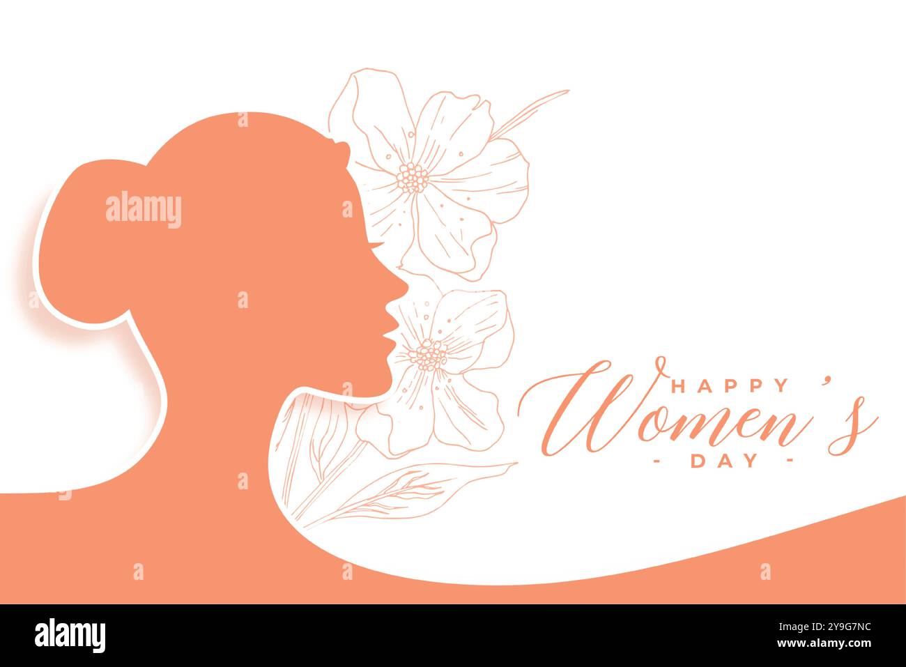 paper style happy women's day decorative banner with lady face vector ...