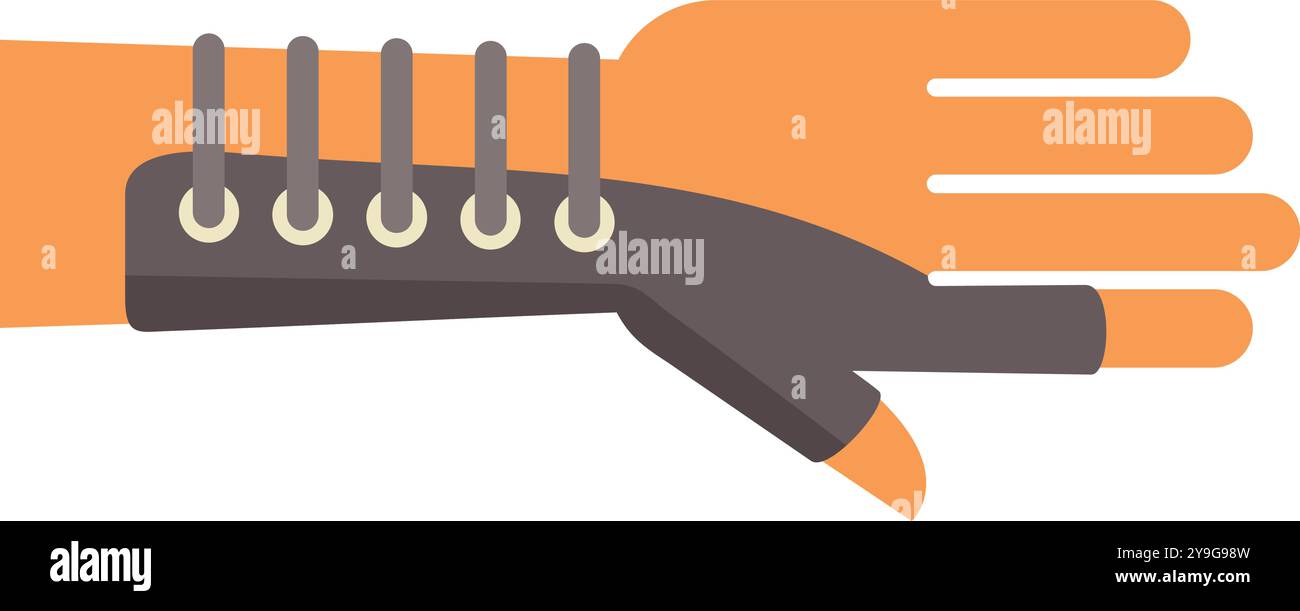 Human hand wearing orthopedic wrist brace, wrist support after injury ...