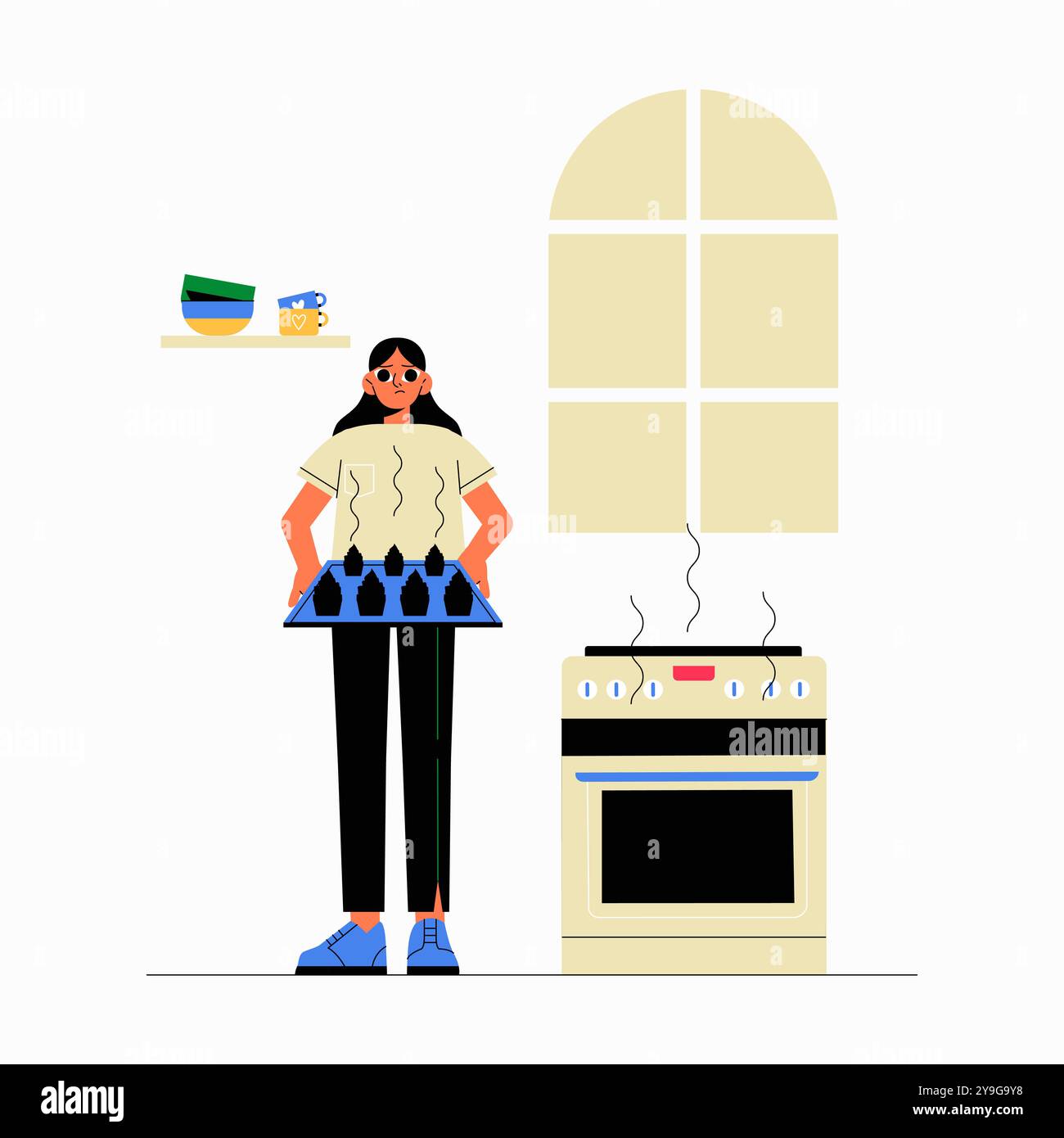 Kitchen mishap Stock Vector Images - Alamy