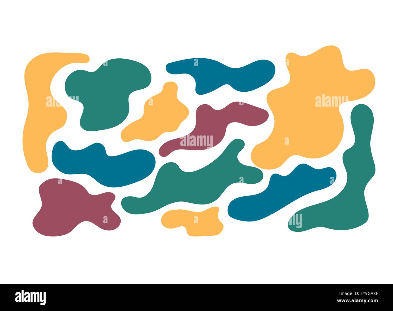 Minimalist abstract isolated vector illustration. Colorful blobs ...