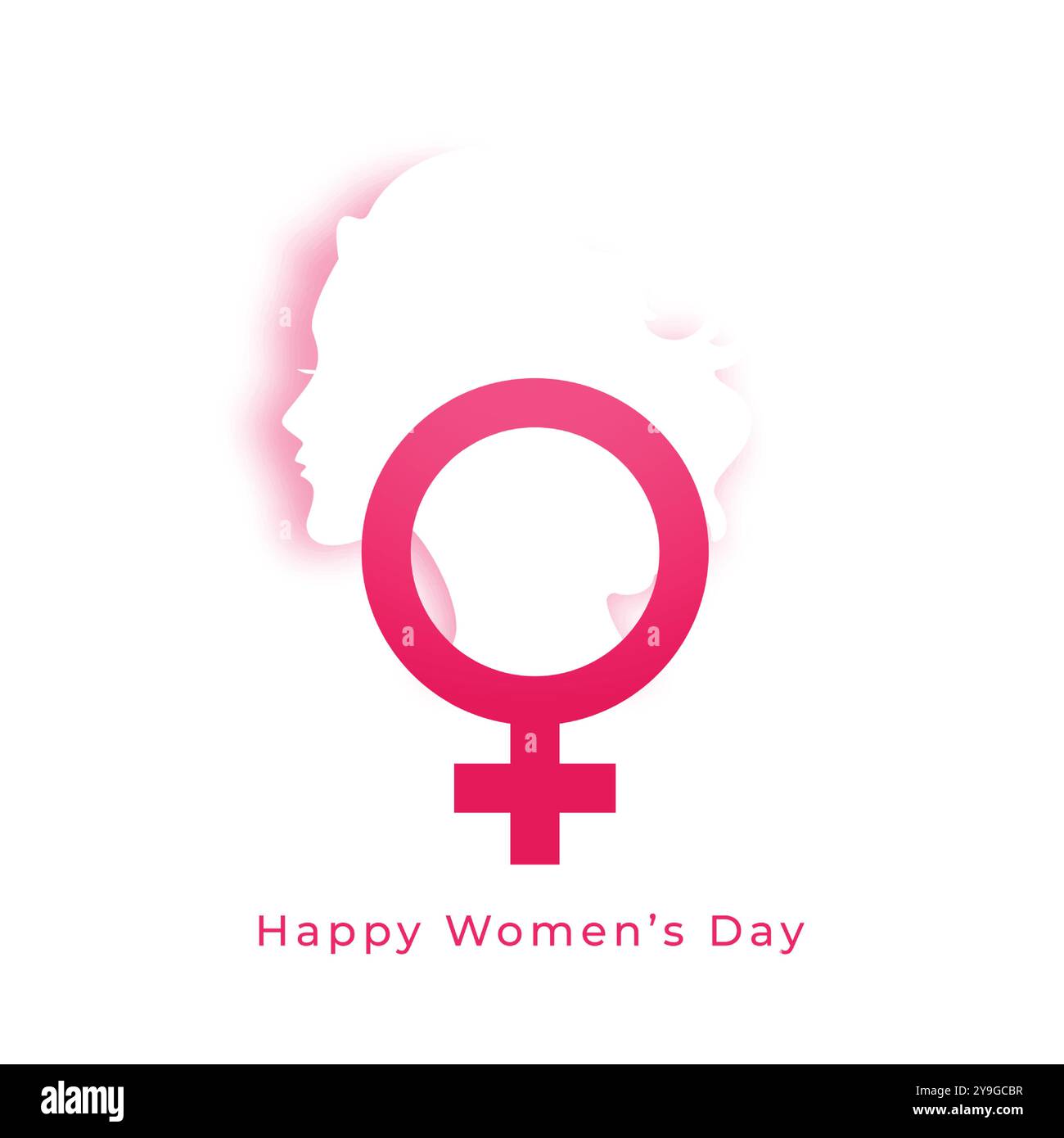 happy women's day background with female sign for rights vector Stock ...