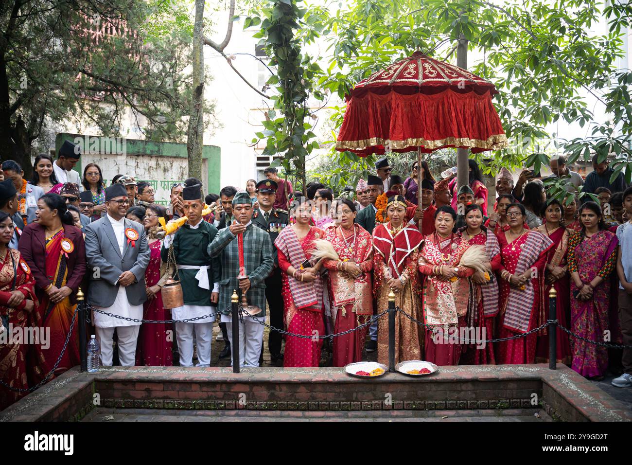 Kathmandu, Kathmandu, Nepal. 10th Oct, 2024. Nepalese devotees carrying ...