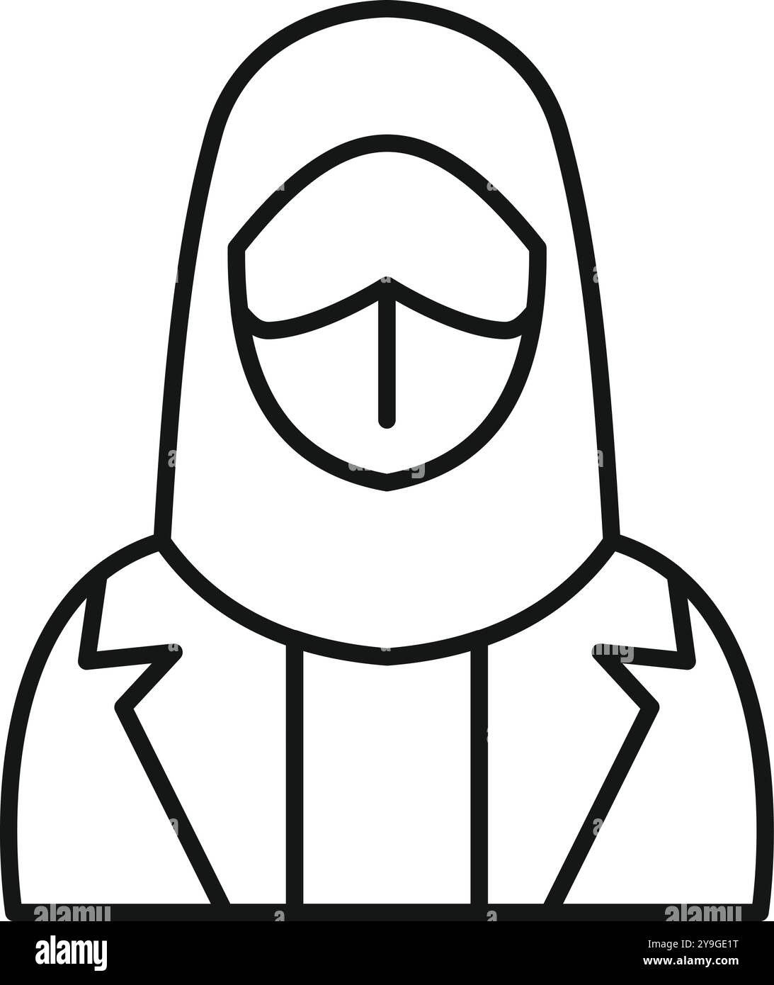 Line drawing of a muslim businesswoman wearing a hijab and a suit ...