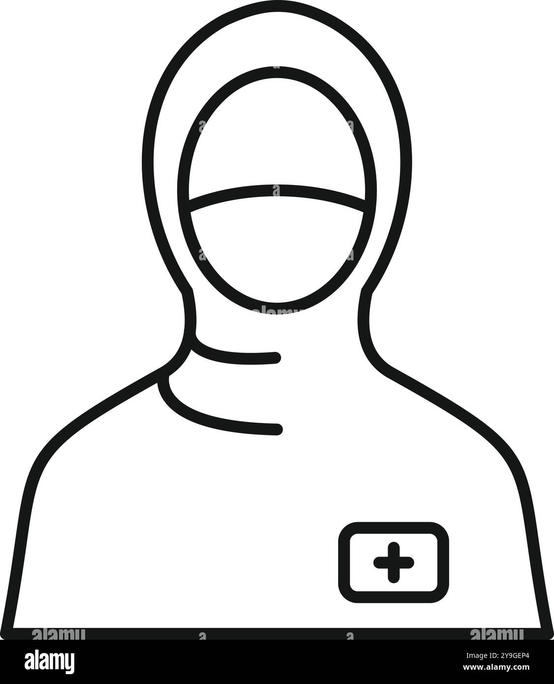 Minimalist vector illustration of a muslim doctor wearing hijab and ...
