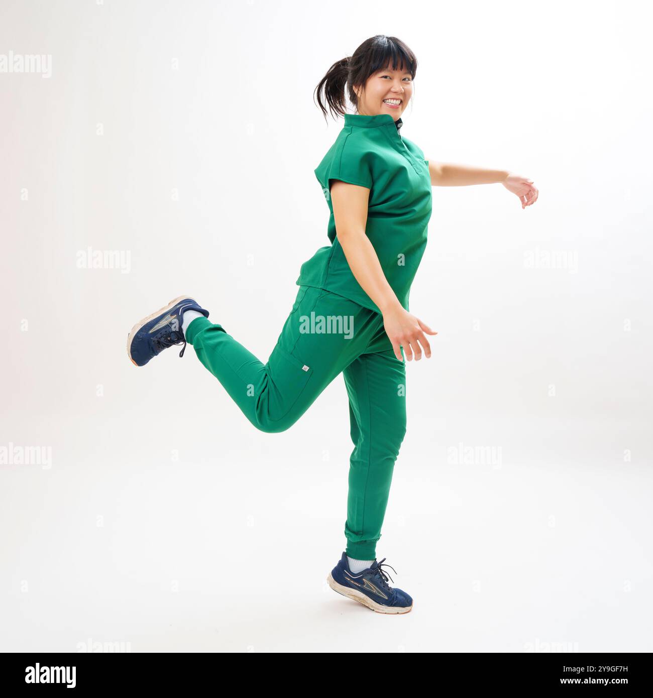 Happy young asian doctor dancing hi-res stock photography and images ...