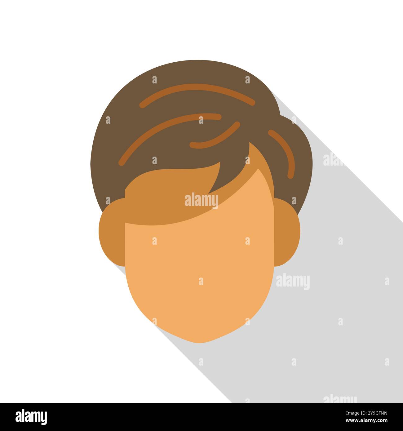 Minimalist and modern flat design illustration of a young adult man ...