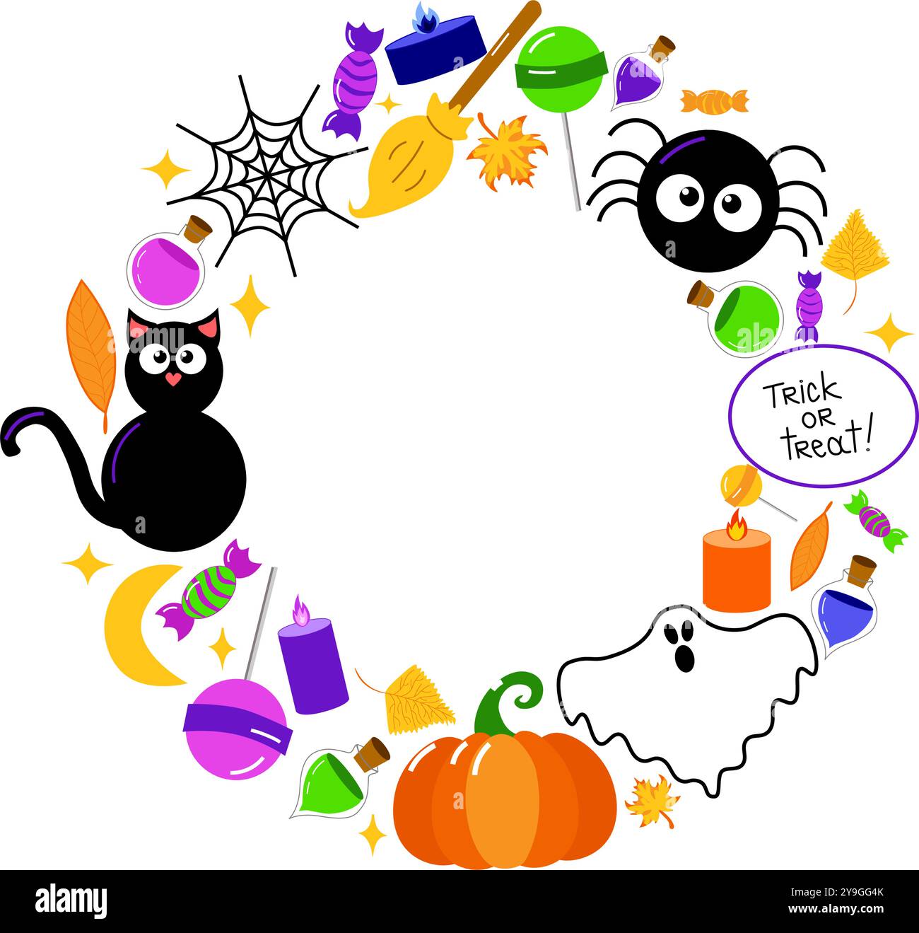Witch border clipart Cut Out Stock Images & Pictures - Alamy