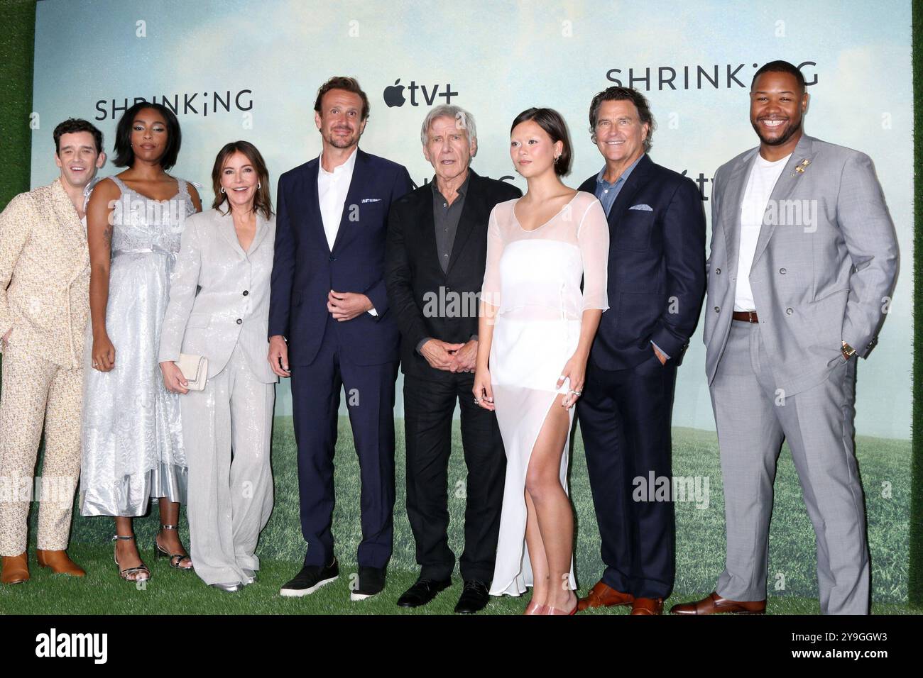 Ca. 08th Oct, 2024. Michael Urie, Jessica Williams, Christa Miller, Harrison Ford, Jason Segel ...