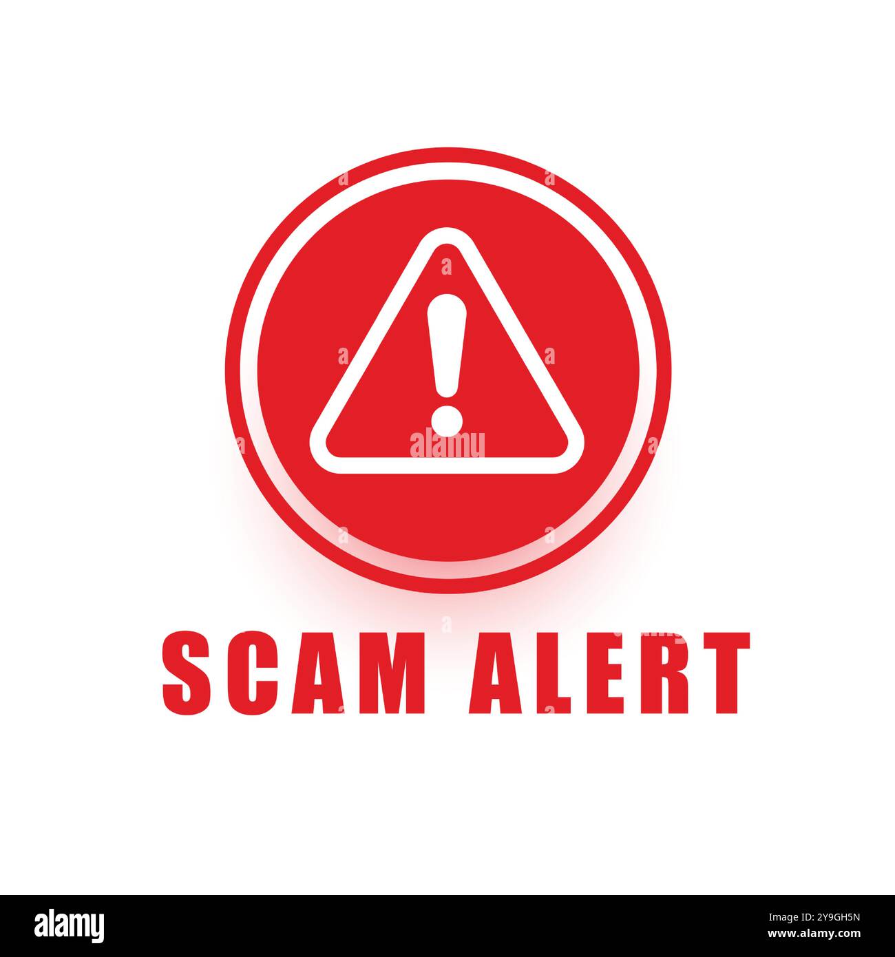 Fraud Alert Warning Background For Information Security Vector Stock