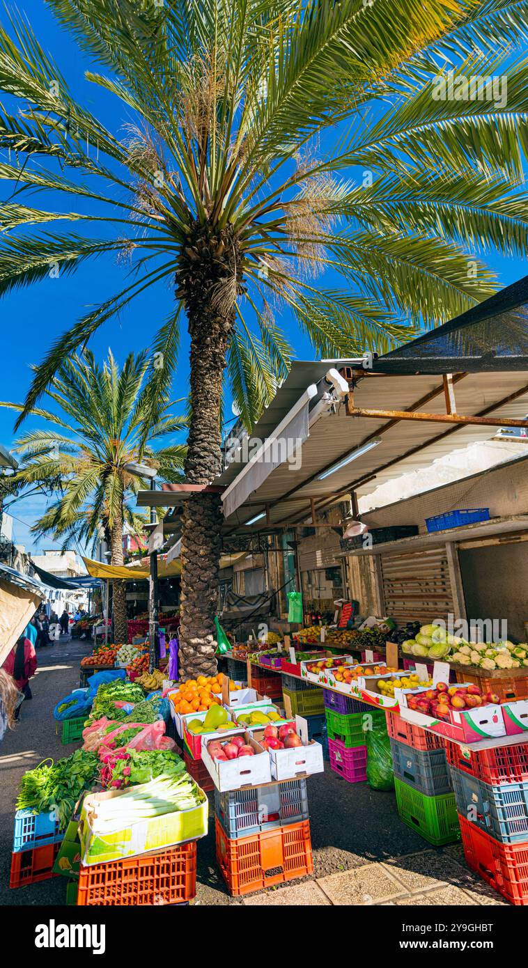 The Arabic suq in the city of Haifa, Israel., Middle East Stock Photo ...